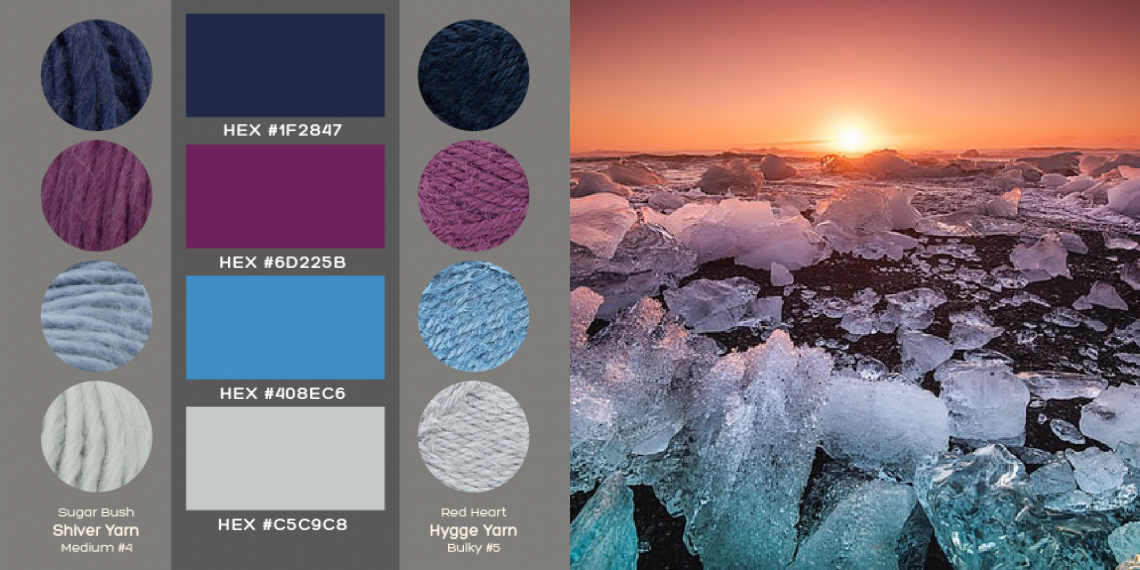 Winter Seaside - A Crochet Yarn Color Palette Collection