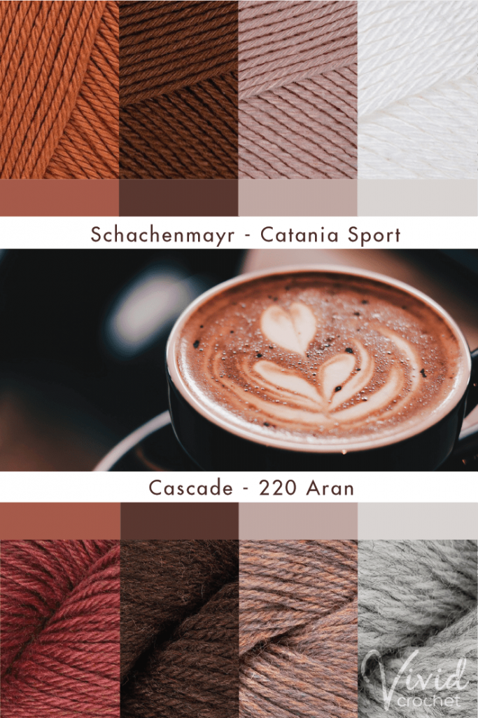Vivid Crochet | Coffee & Tea Yarn Color Palette Collection