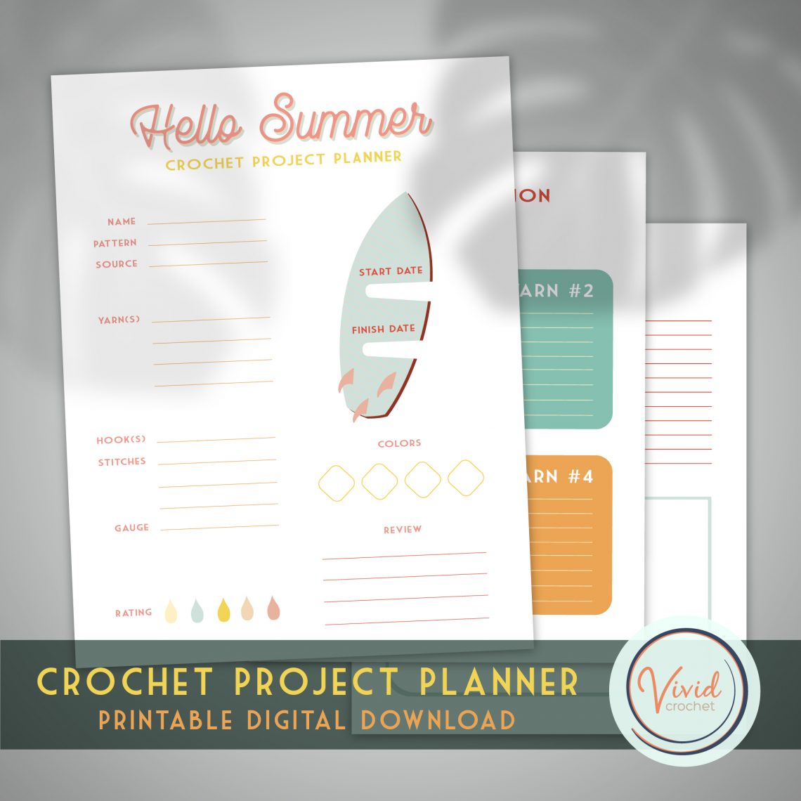 PROJECT PLANNER PRINTABLE Summer Crochet Project Planner