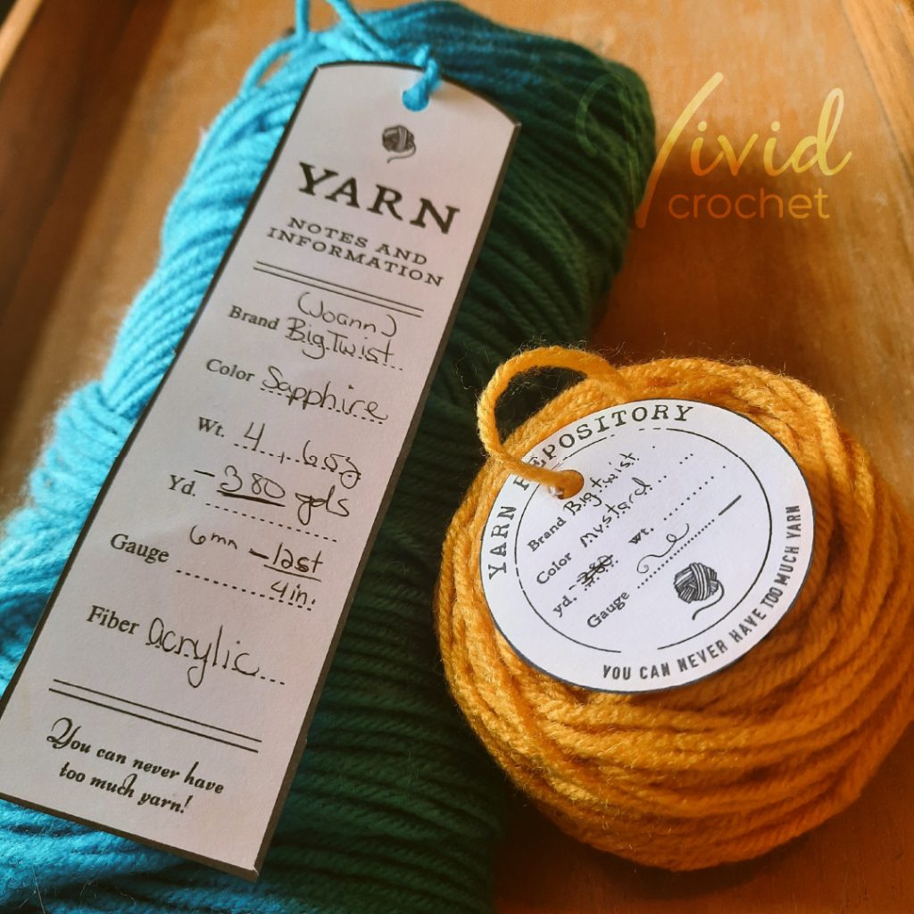 PRINTABLE TAG BUNDLE Vintage Style Yarn Information Card & Tags | Vivid ...